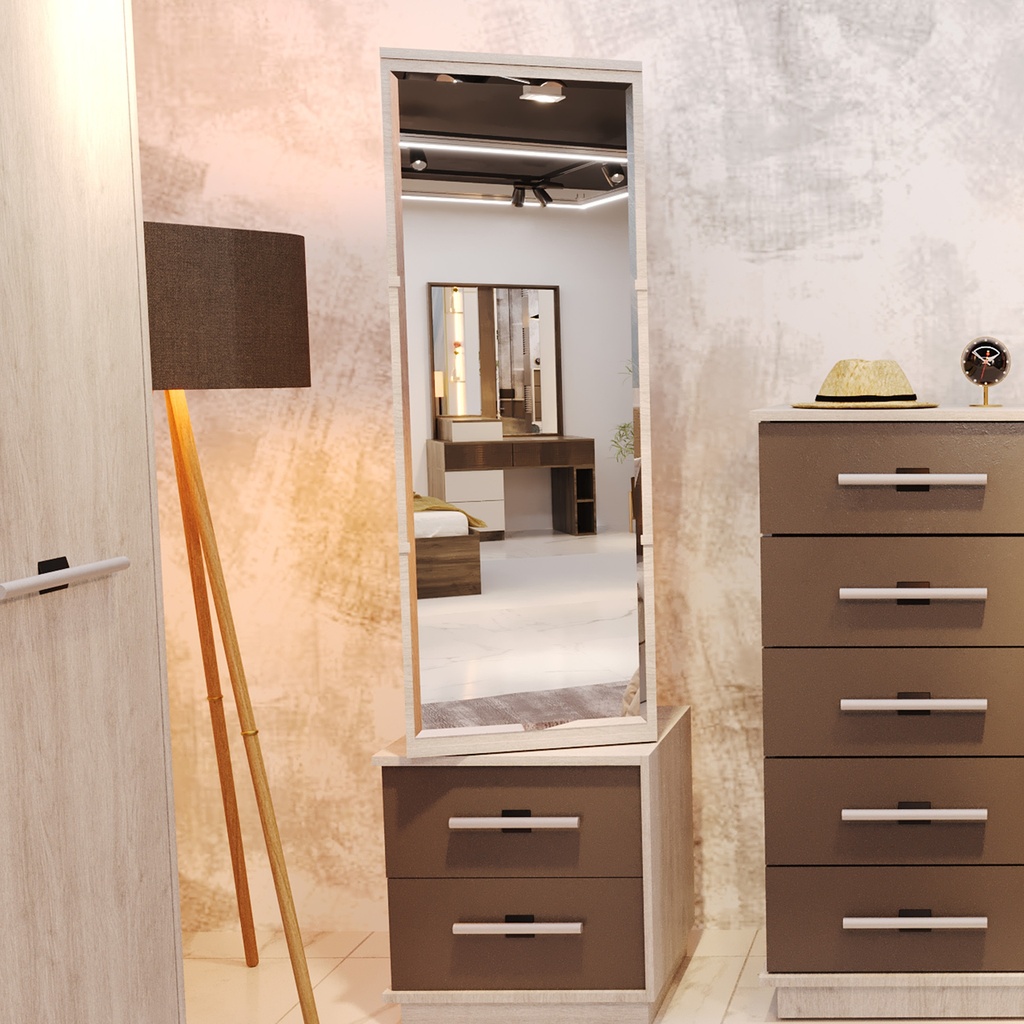 ستاند مرآة KEPLER – مراية شبابية مع وحدة تخزين | Shahwan Furniture